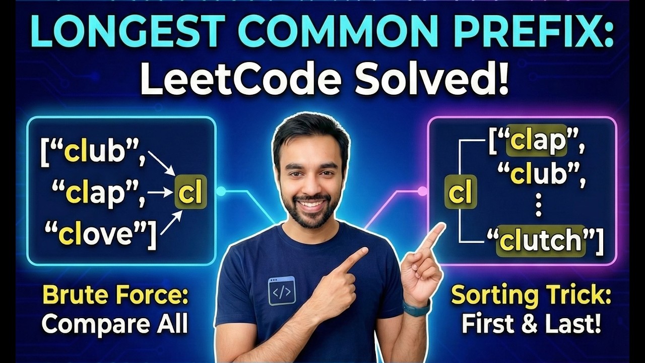 Longest Common Prefix (LeetCode 14) | Full solution with animations and examples | Study Algorithms