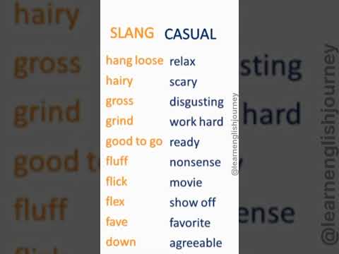 Slang Words to know to understand informal context #shorts