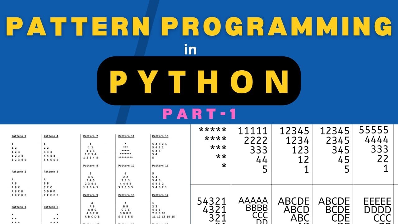 #1 PATTERNS USING PYTHON