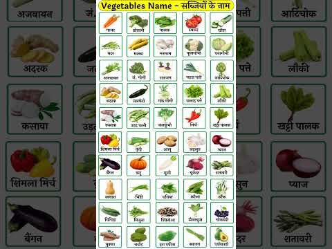 50 Vegetables Name in Hindi and English #hindireadduniya #vegetables