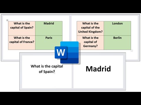 How to Make Flashcards in Microsoft Word