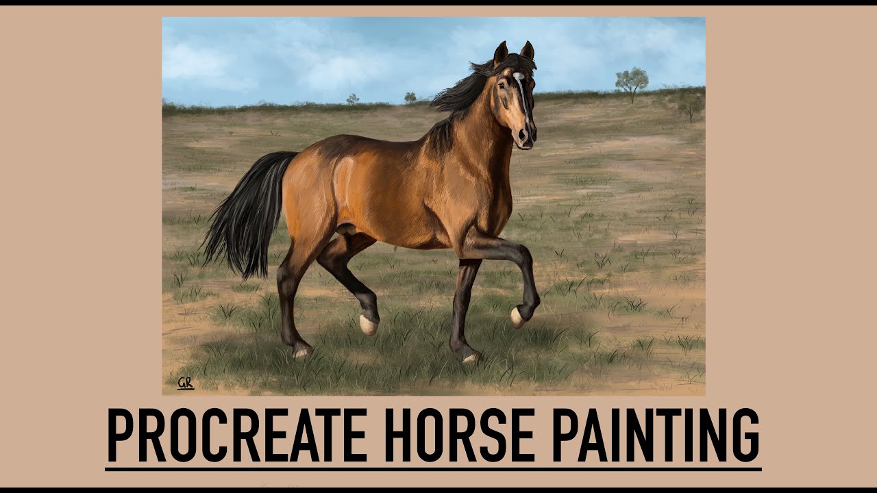 Procreate | Horse Landscape Speedpaint