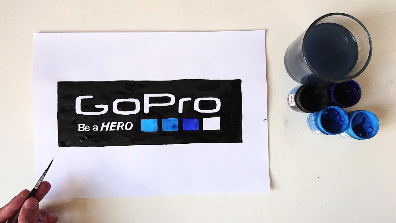Cómo dibujar un logotipo de GoPro/How to Draw a GoPro Logo