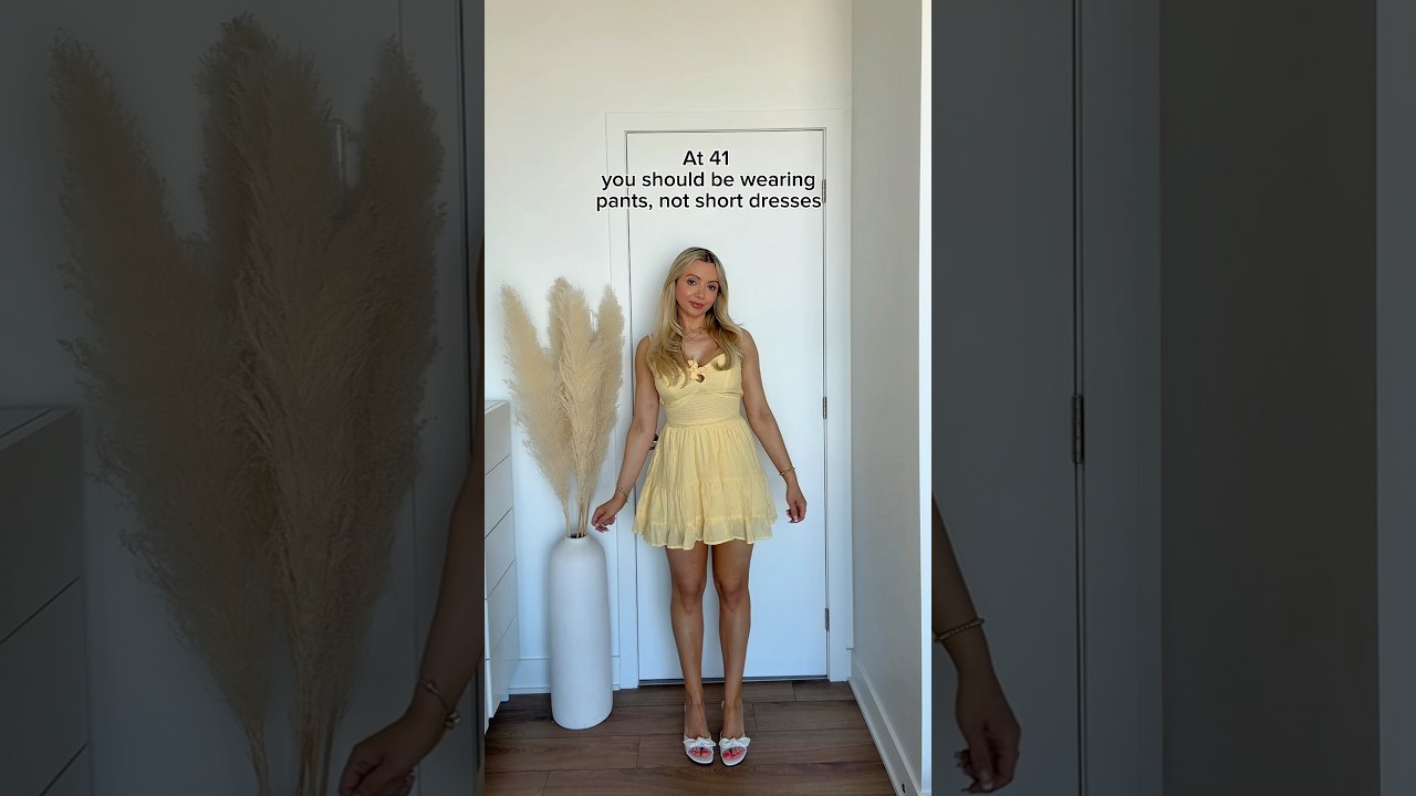 After 40, can we still wear short dresses or should we just switch to pants? 🧐