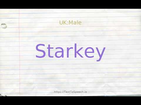 How to pronounce starkey