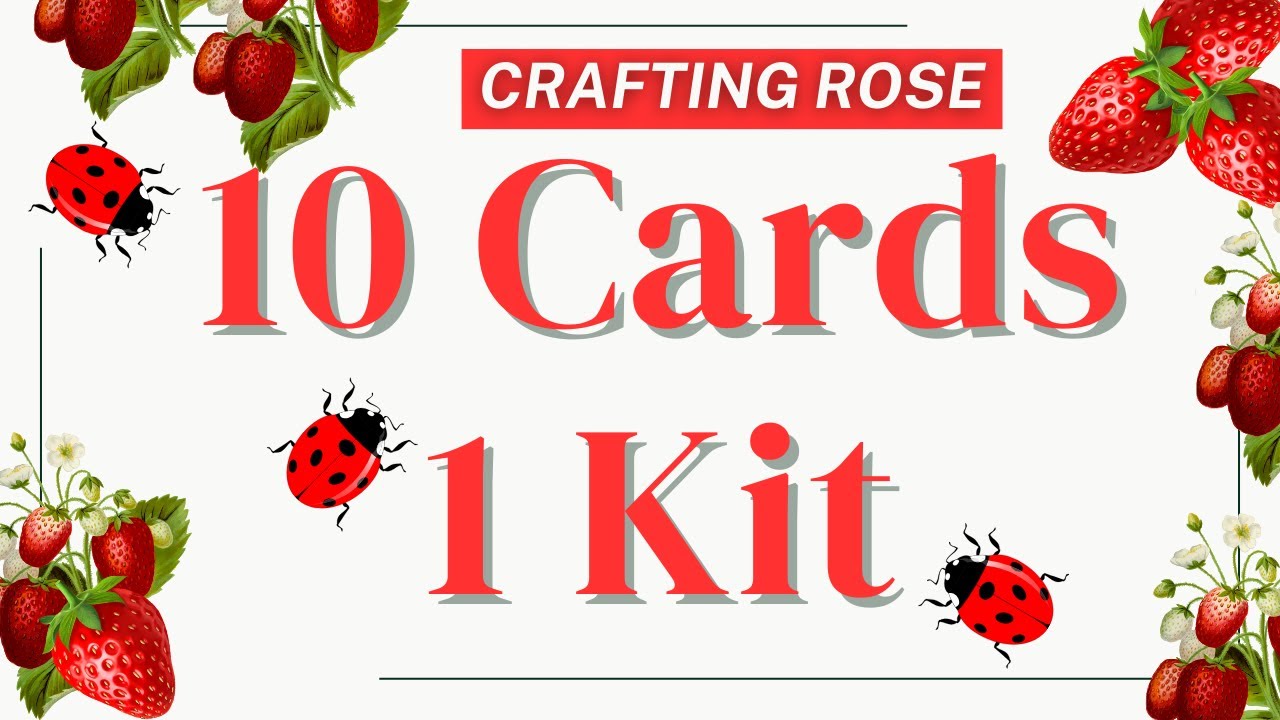 10 Cards 1 Kit featuring Echo Park Cardmaker Kit - Little Ladybug