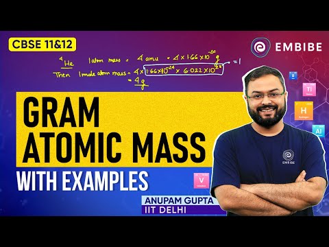 Gram Atomic Mass | Mole concept | Chemistry | Anupam Gupta IIT Delhi | Embibe