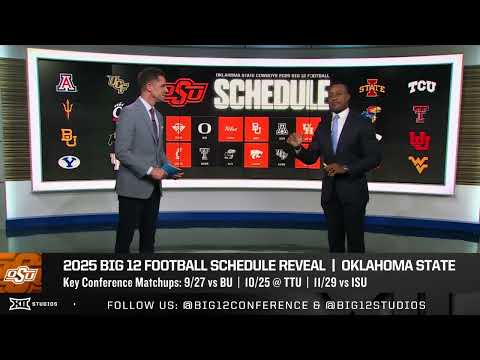 Oklahoma State Cowboys' 2025 Big 12 Football Schedule Release | Inside the 12
