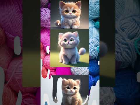 Adorable Cats AI Generated Kittens AI ARTWORK | Digital Magic | Cartoon | Animation | Short | Kitten