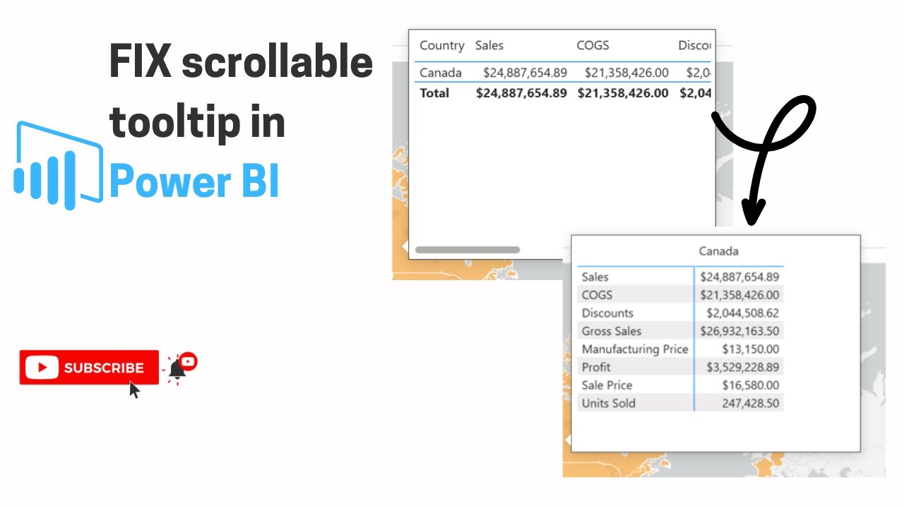 FIX Scrollable Tooltip in Power BI