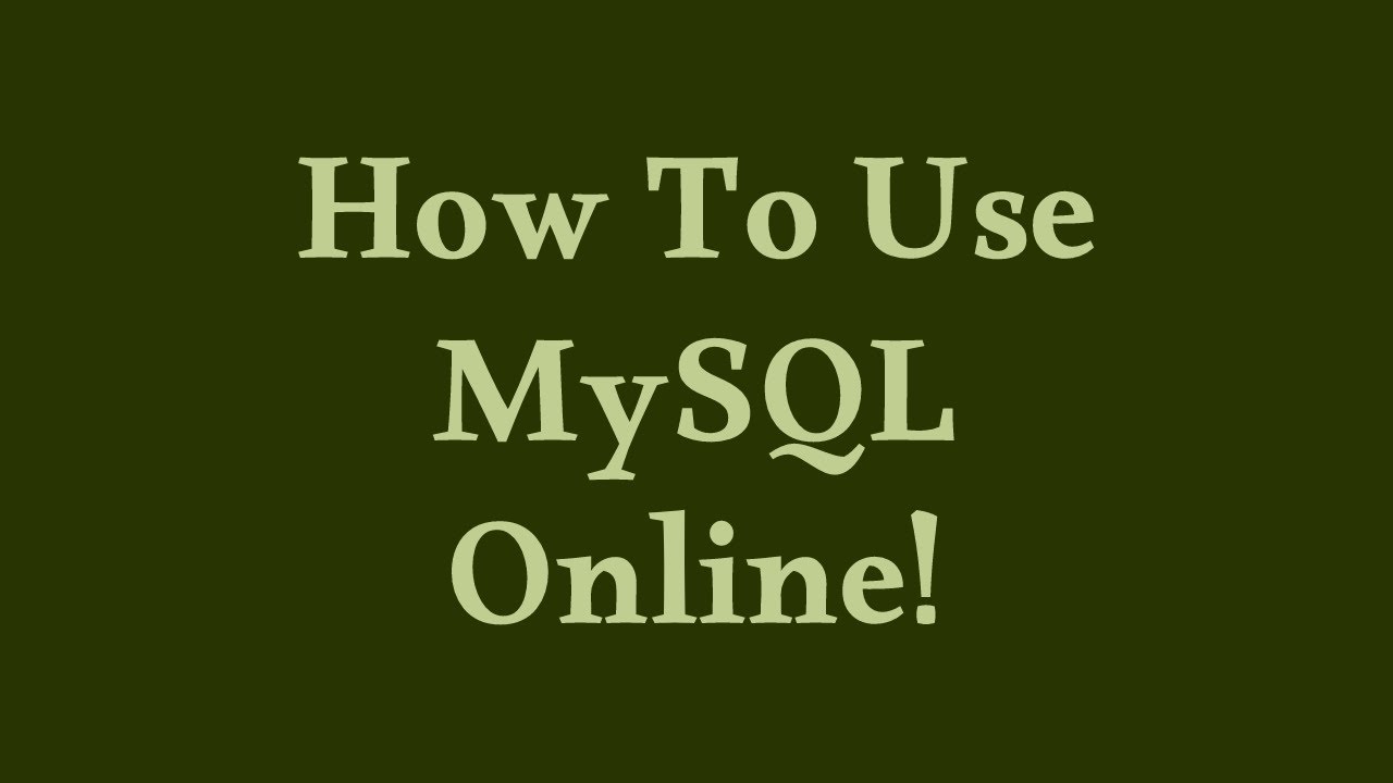 How To Use MySQL Online | How To Practice MySQL Online