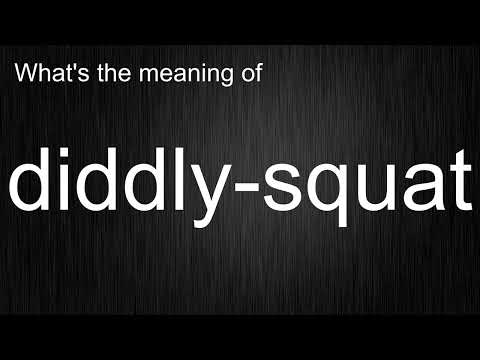 What's the meaning of "diddly-squat", How to pronounce diddly-squat?