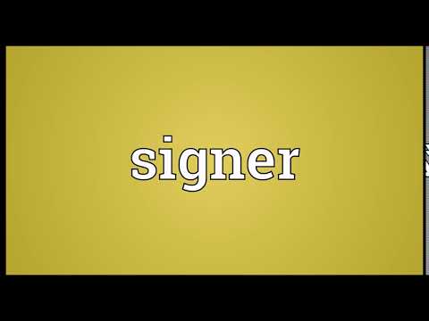 Signer Meaning | Wordogram