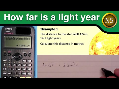 The light year - definition, calculation & examples (National 5 Physics)
