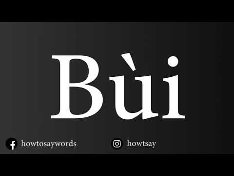 How To Pronounce Bui