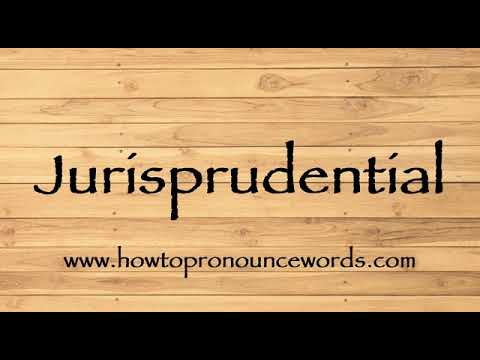 How To Pronounce Jurisprudential ? How To say Jurisprudential New Video
