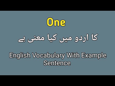 One meaning in Urdu | one meaning in Urdu/ Hindi | with example sentence