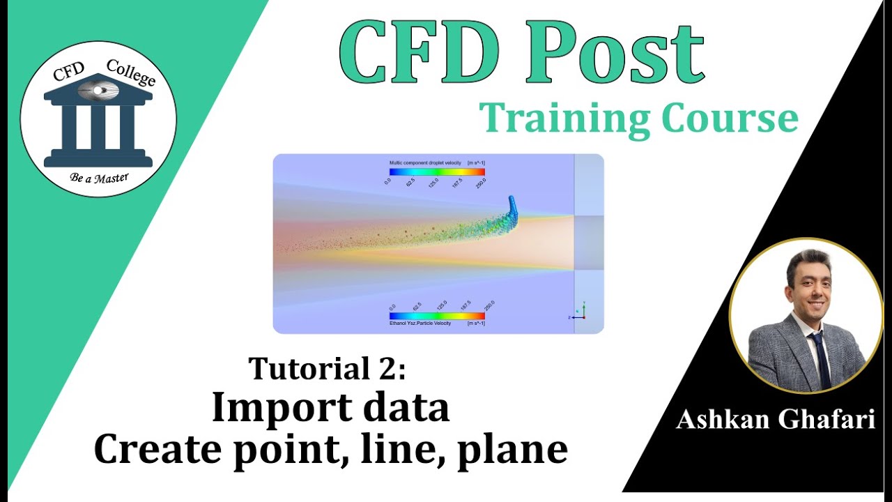 CFD Post Tutorial 2 | How to import data? | How to create points, lines, and planes?