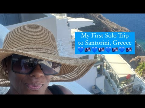 My first Solo trip to Santorini, Greece💙🇬🇷