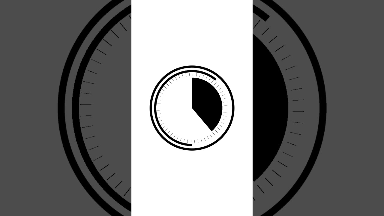 60 seconds timer clock countdown vertical white black screen 🕒️