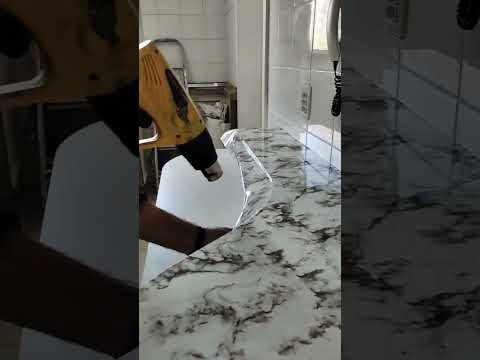 PVC marble sheet looking awesome #pvcsheets #pvckitchen #pvc