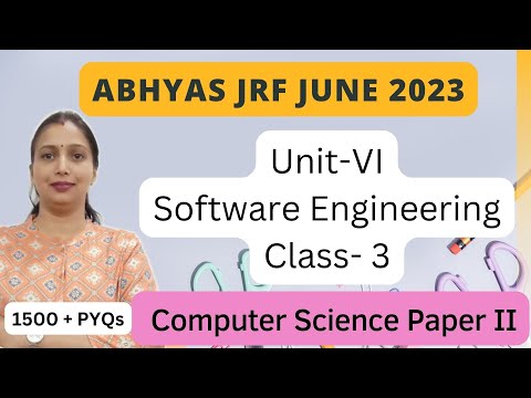 Software Engineering PYQ for NTA UGC NET-2 Video Lecture - Crash Course for UGC NET Computer science