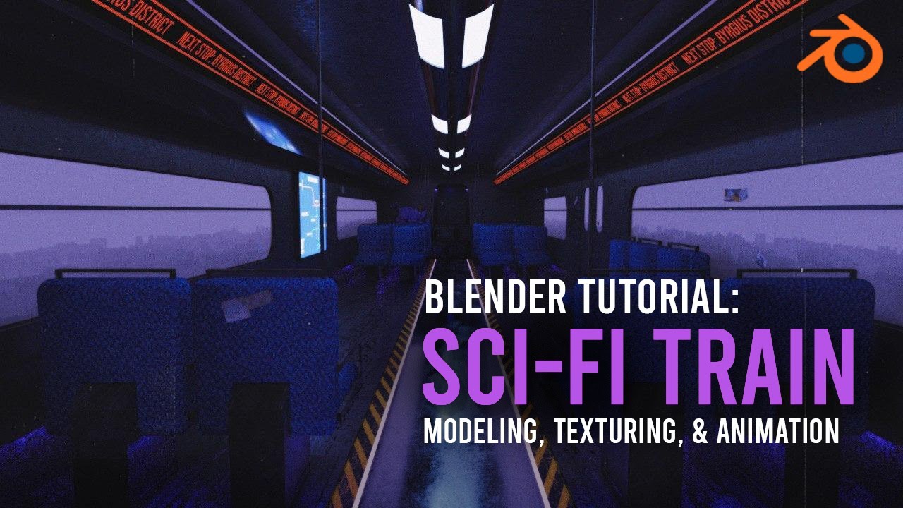 Create A Cyberpunk Train In 5 Minutes - Blender 2.8 Tutorial