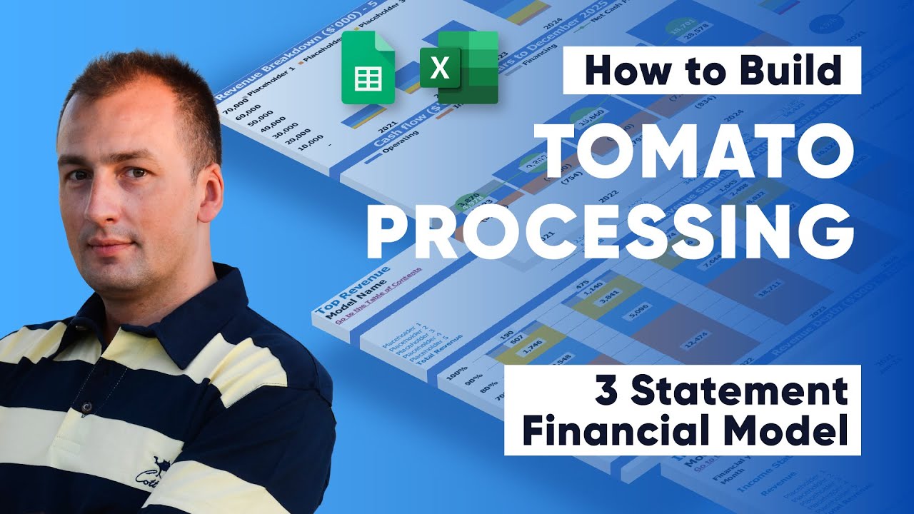 How to Build a Tomato Processing 3 Statement Financial Model For Startup