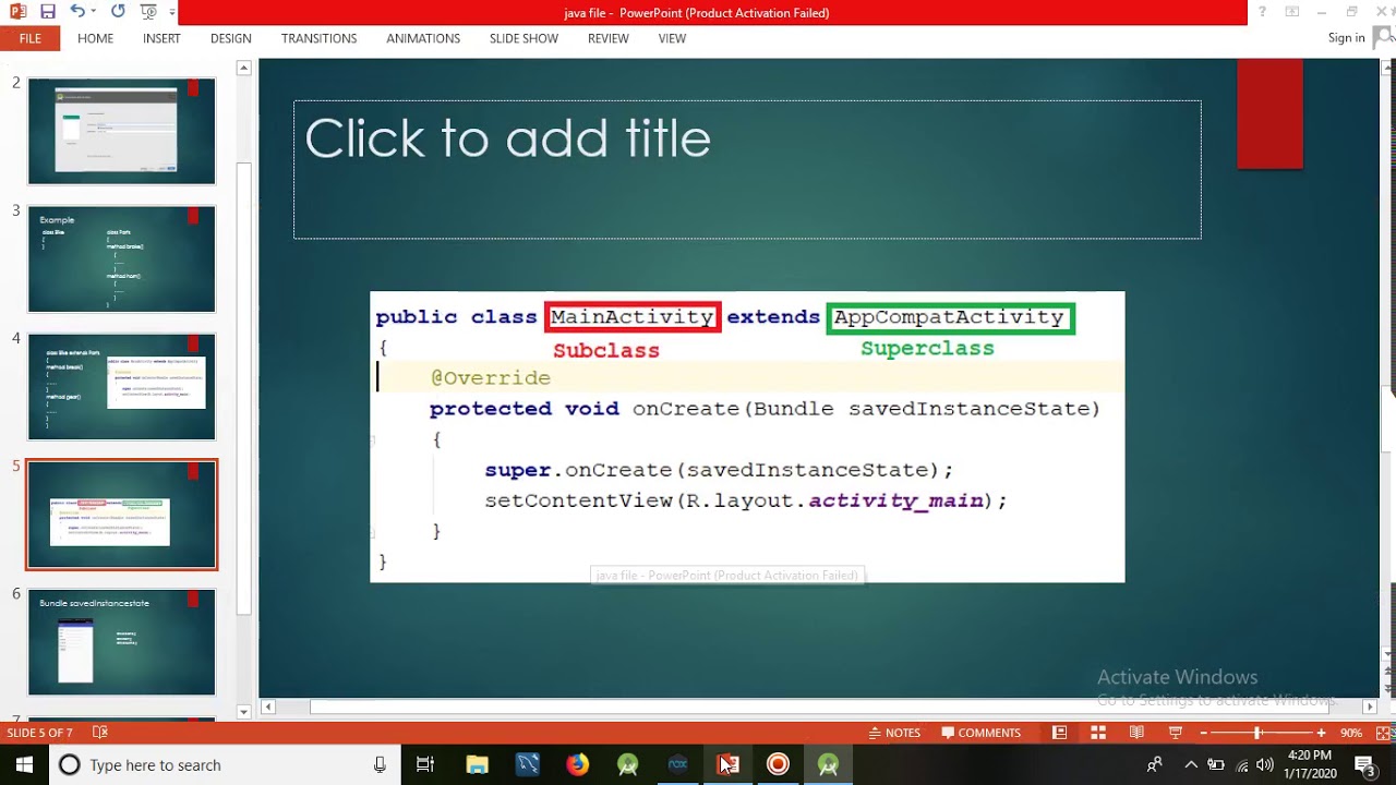 MainActivity.java in android studio (Tamil)