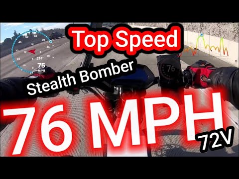 Stealth Bomber Speed Test! Diy Stealth Bomber Ebike.