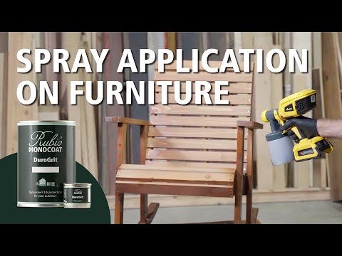 How to spray DuroGrit exterior stain and finish on wood furniture