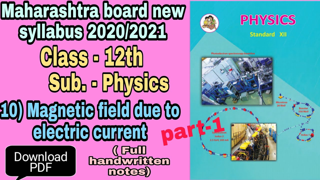 10) Magnetic field due to electric current class 12th , part 1 notes