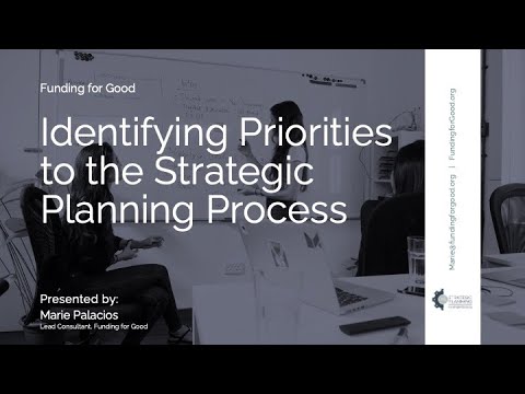 Identifying Priorities to the Strategic Planning Process