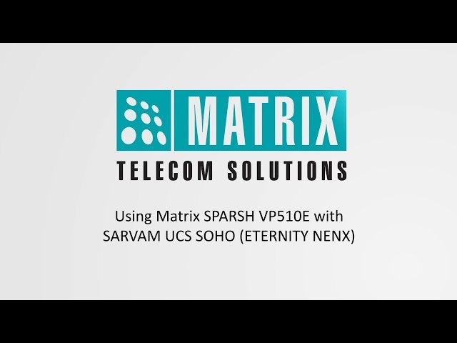 Ip Phone - IP PHONE - MATRIX SPARSH VP510E Service Provider from Mumbai
