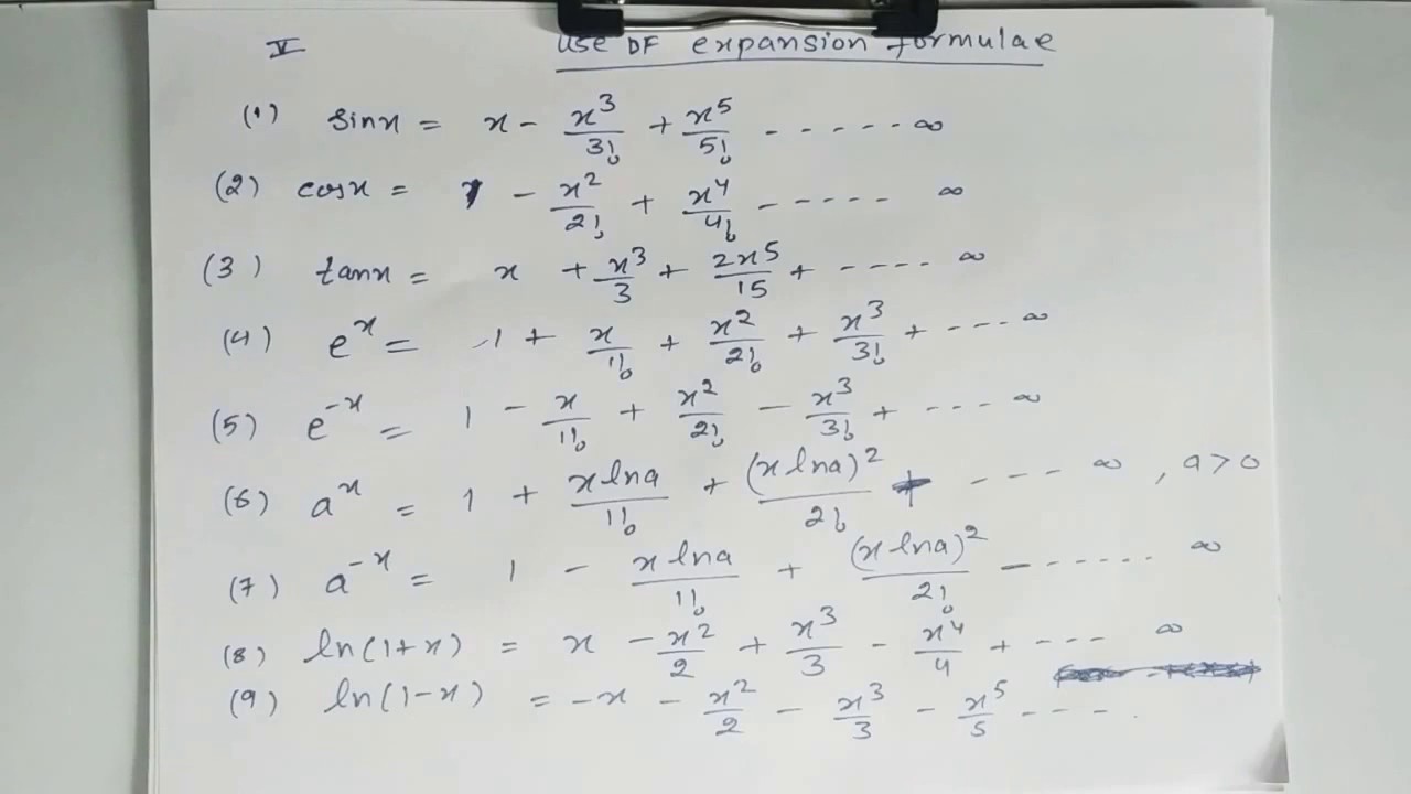 Limits Lecture -8 (expansions)