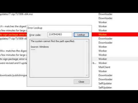 Failed to sign package; error was: 2147942403 Error Publishing Third-Party Updates to WSUS