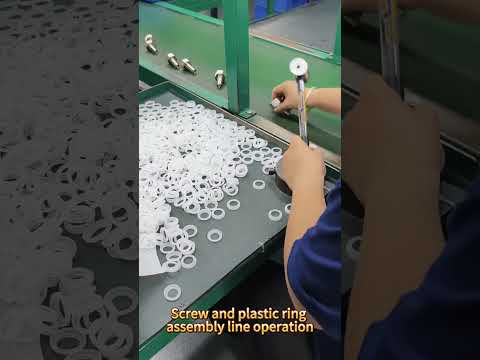 Workshop special screw plus plastic ring assembly line operation process