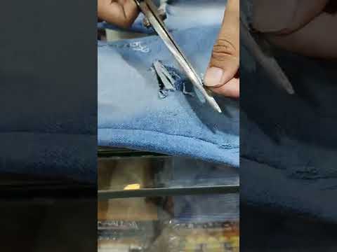 Distress Jeans 😍 How To Make Ripped Denim 😍🔥 #shortsfeed #shortsvideo