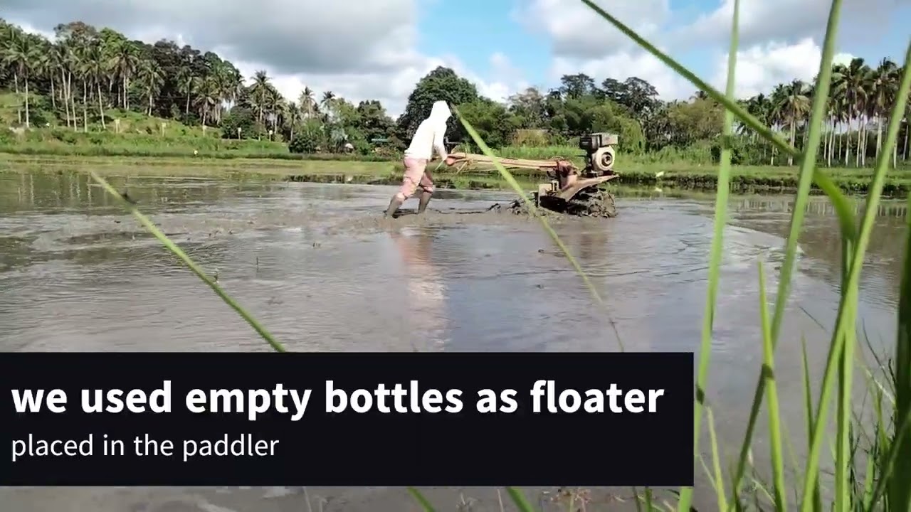 Satisfying Land Preparation using Hand Tractor for #rice
