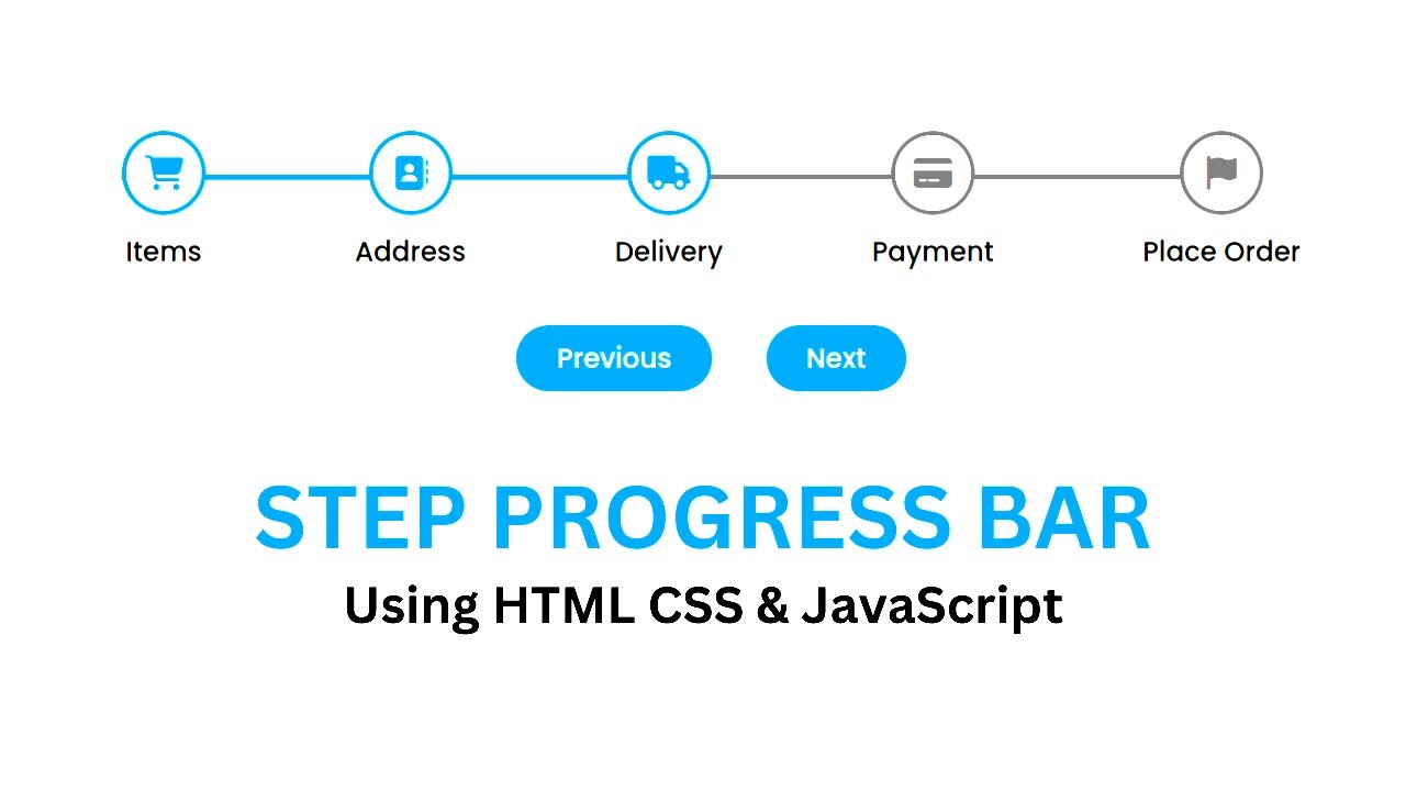 Build Multi Step Progress Bar Using HTML CSS And JavaScript
