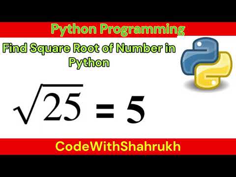 Find Square Root of Number in Python.