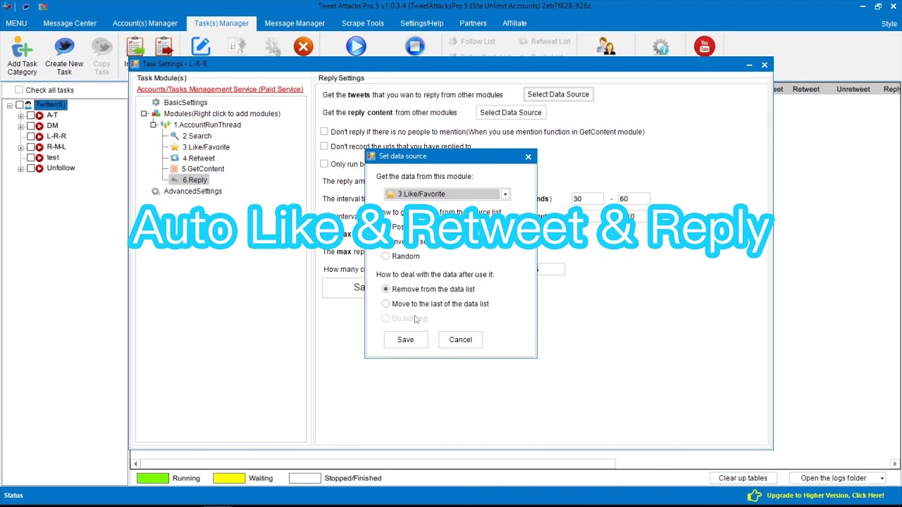Auto like & retweet & reply - TweetAttacksPro