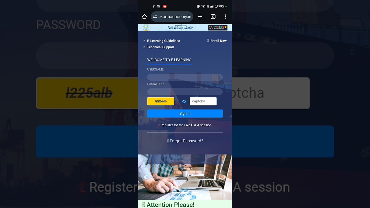E learning for STCW and modular courses..
