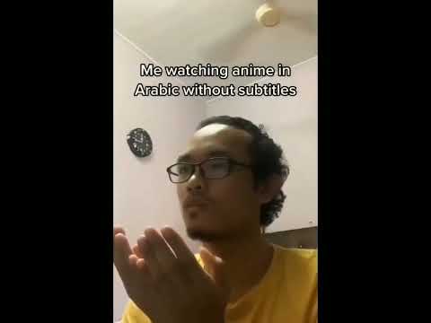 Watching anime in Arabic #shorts #funny