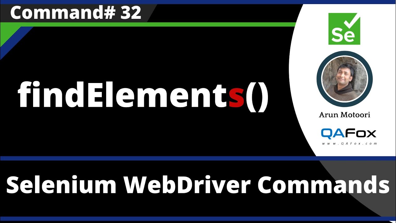 findElements() Command - Selenium WebDriver