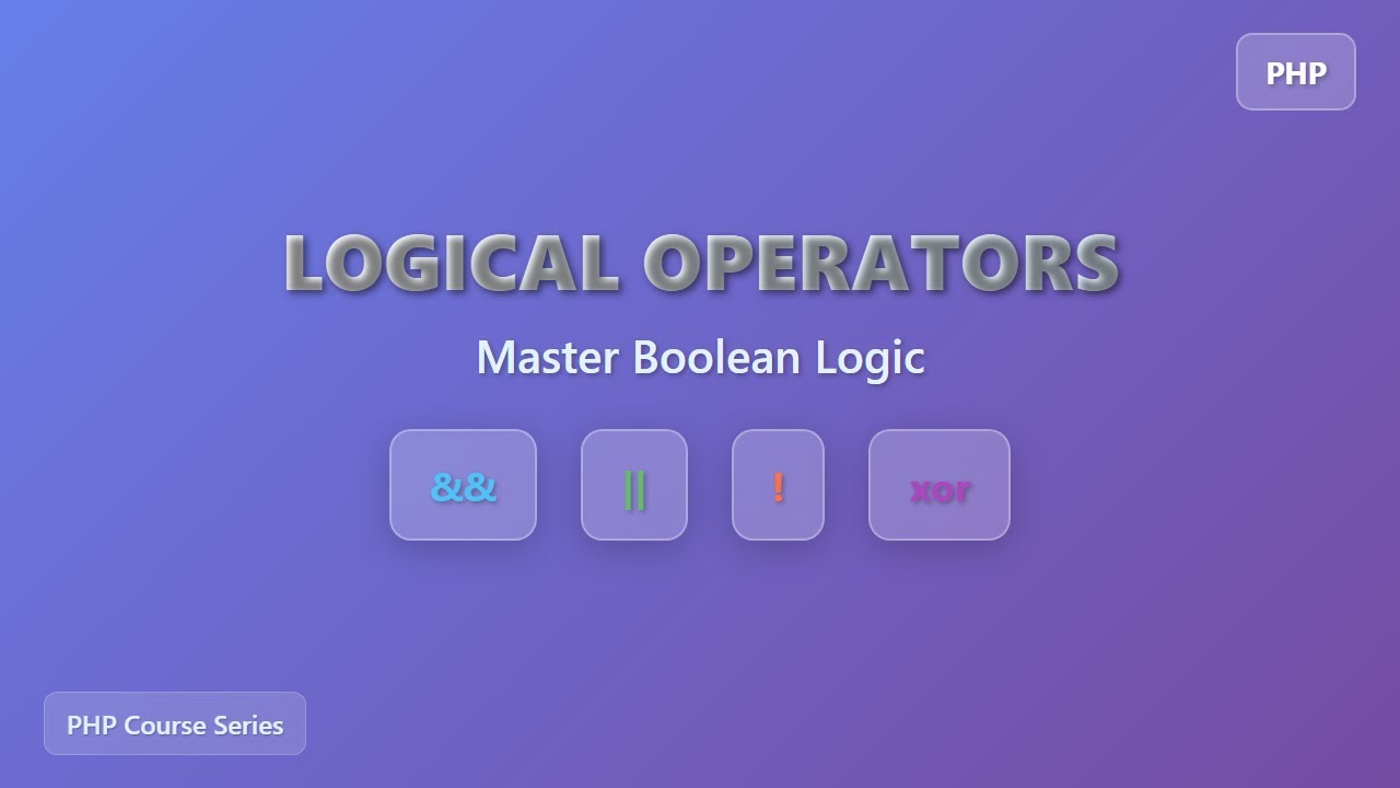 PHP Logical Operators: AND, OR, NOT, XOR Explained for Beginners