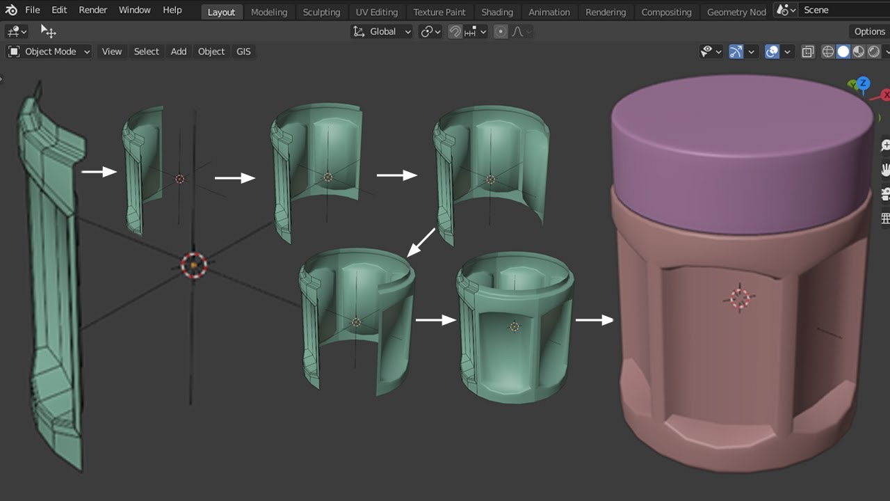 Array Modifier | Rotation/Circular Array Modifier  | Blender 2.9 |  Mana 3D