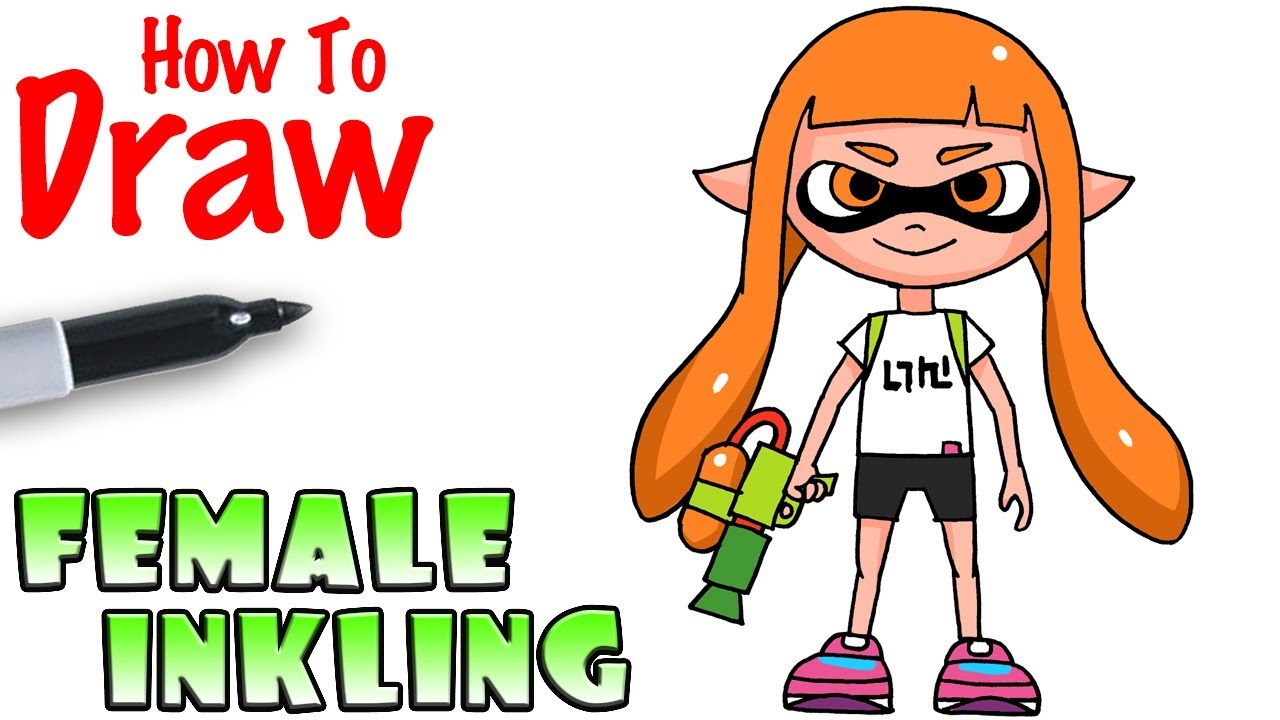 How to Draw Female Inkling | Splatoon
