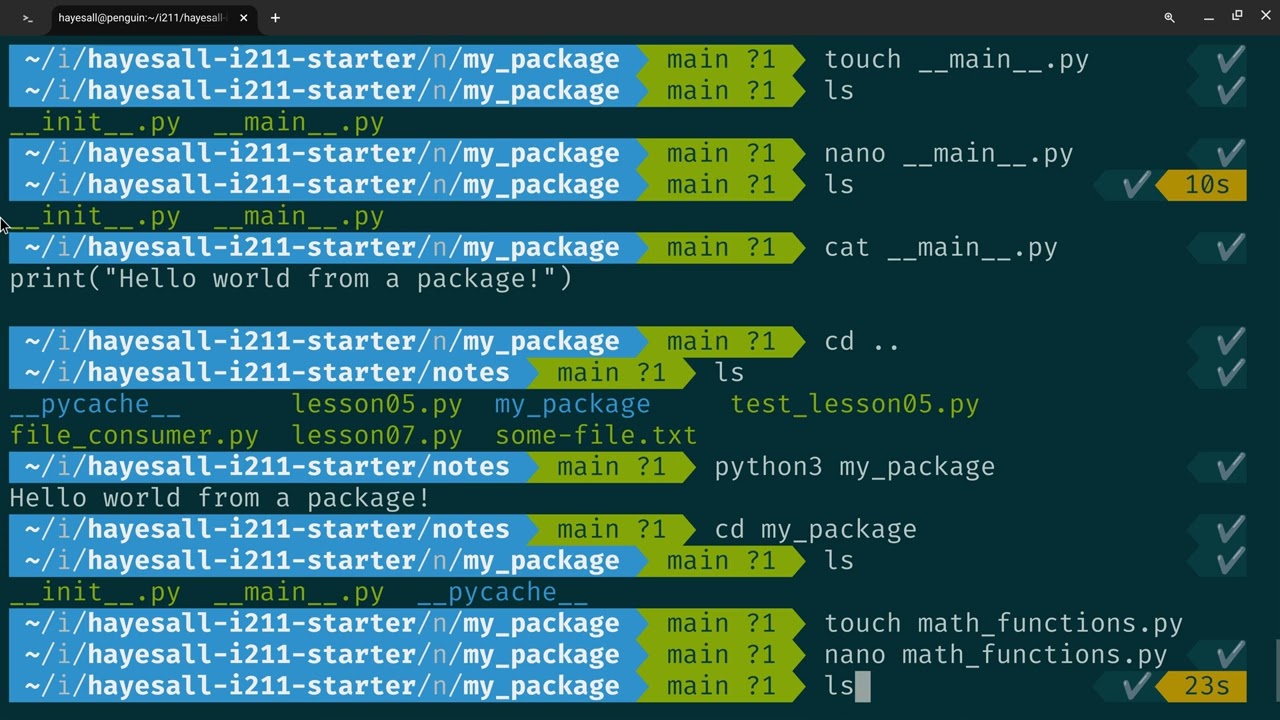 Python Modules, Libraries, and Packaging - i211su2024