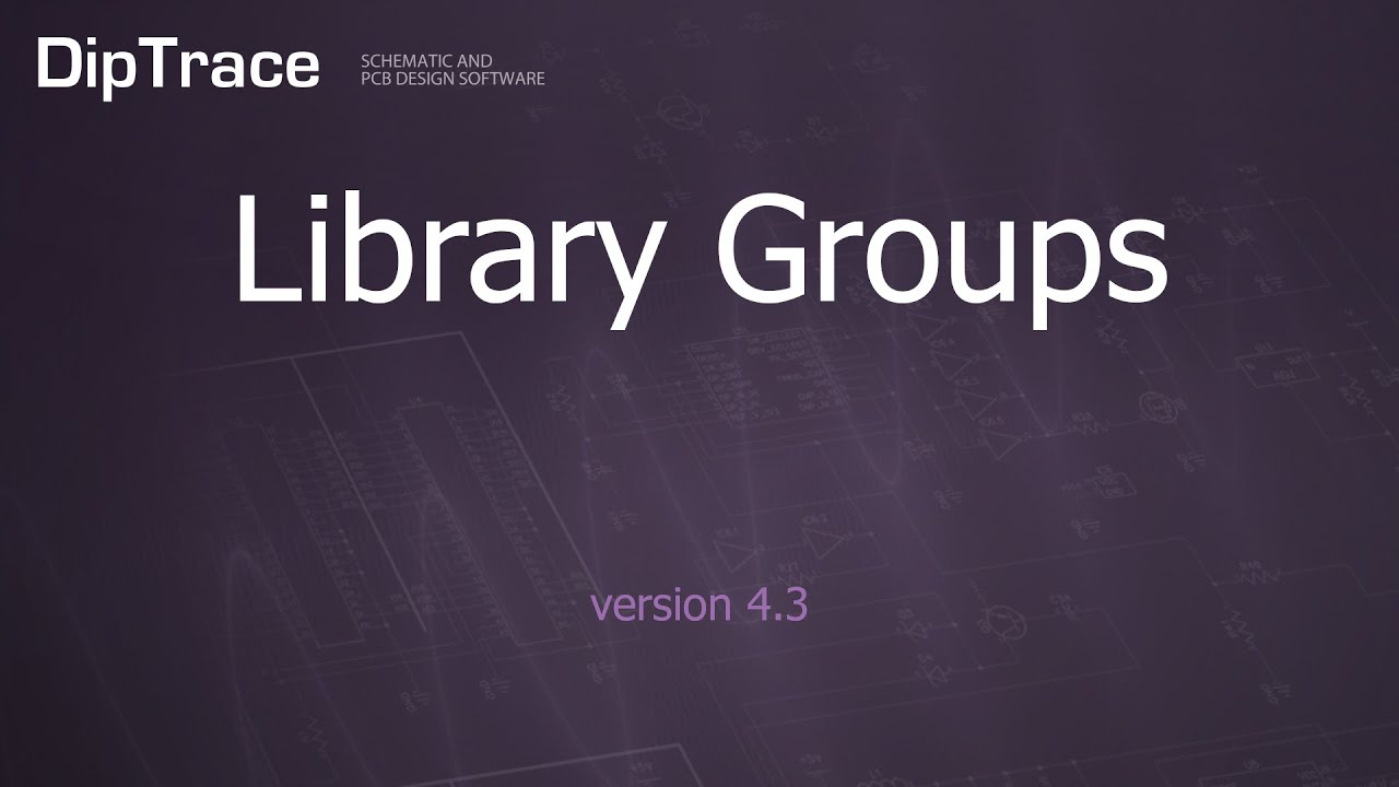 Library Groups. DipTrace Feature Review